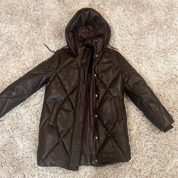 Sebby | Jackets & Coats | Sebby Collection Deep Brown Faux Quilted ...